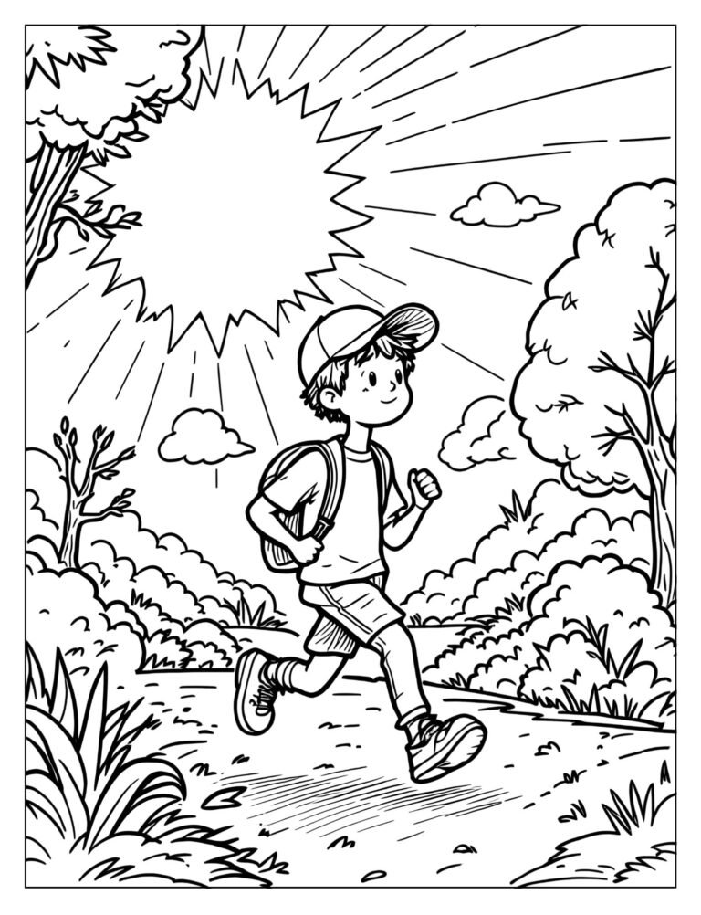 15 Free Running Coloring Pages (PDF Printables) - Freentable