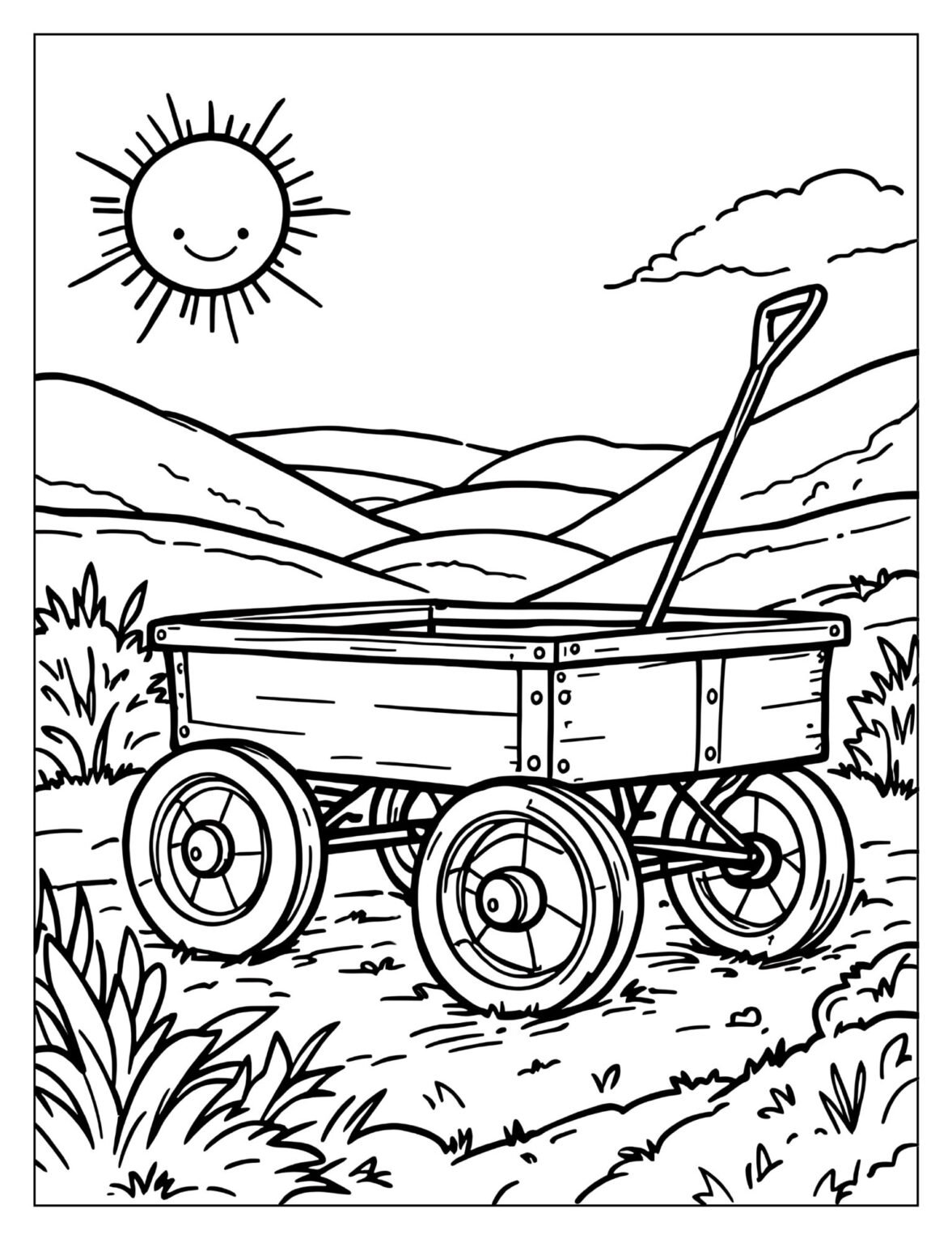 15 Free Wagon Coloring Pages (PDF Printables) - Freentable