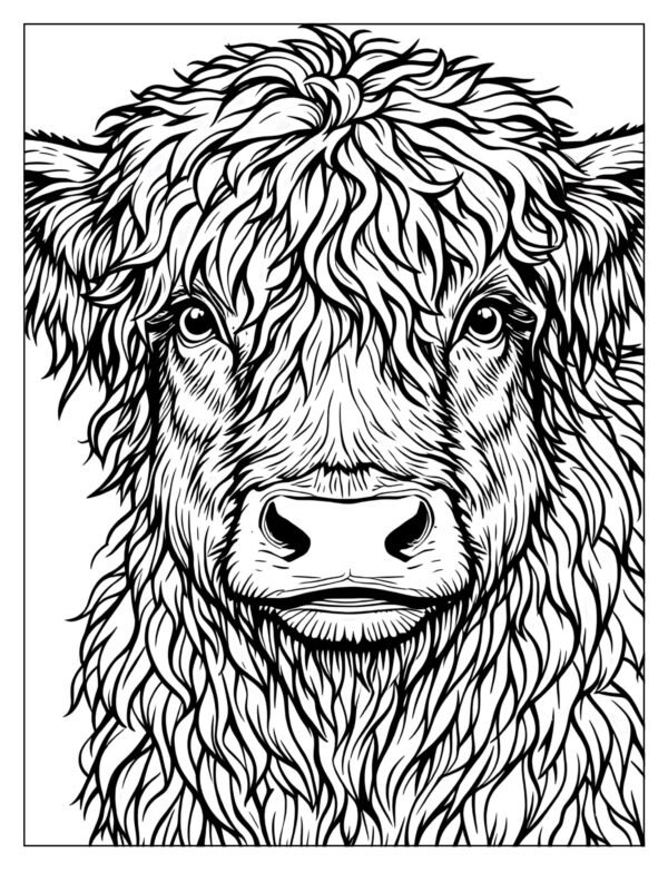15 Free Highland Cow Coloring Pages (PDF Printables) - Freentable