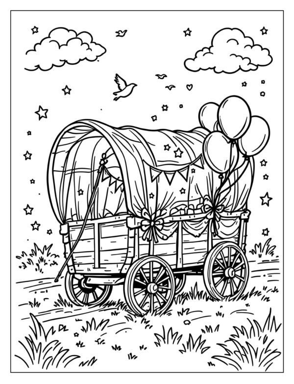 15 Free Wagon Coloring Pages (PDF Printables) - Freentable
