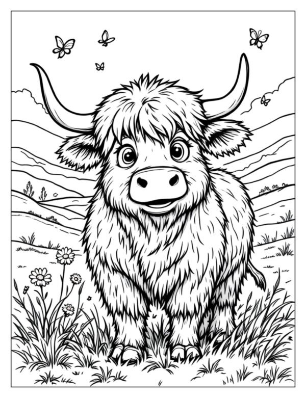 15 Free Highland Cow Coloring Pages (PDF Printables) - Freentable