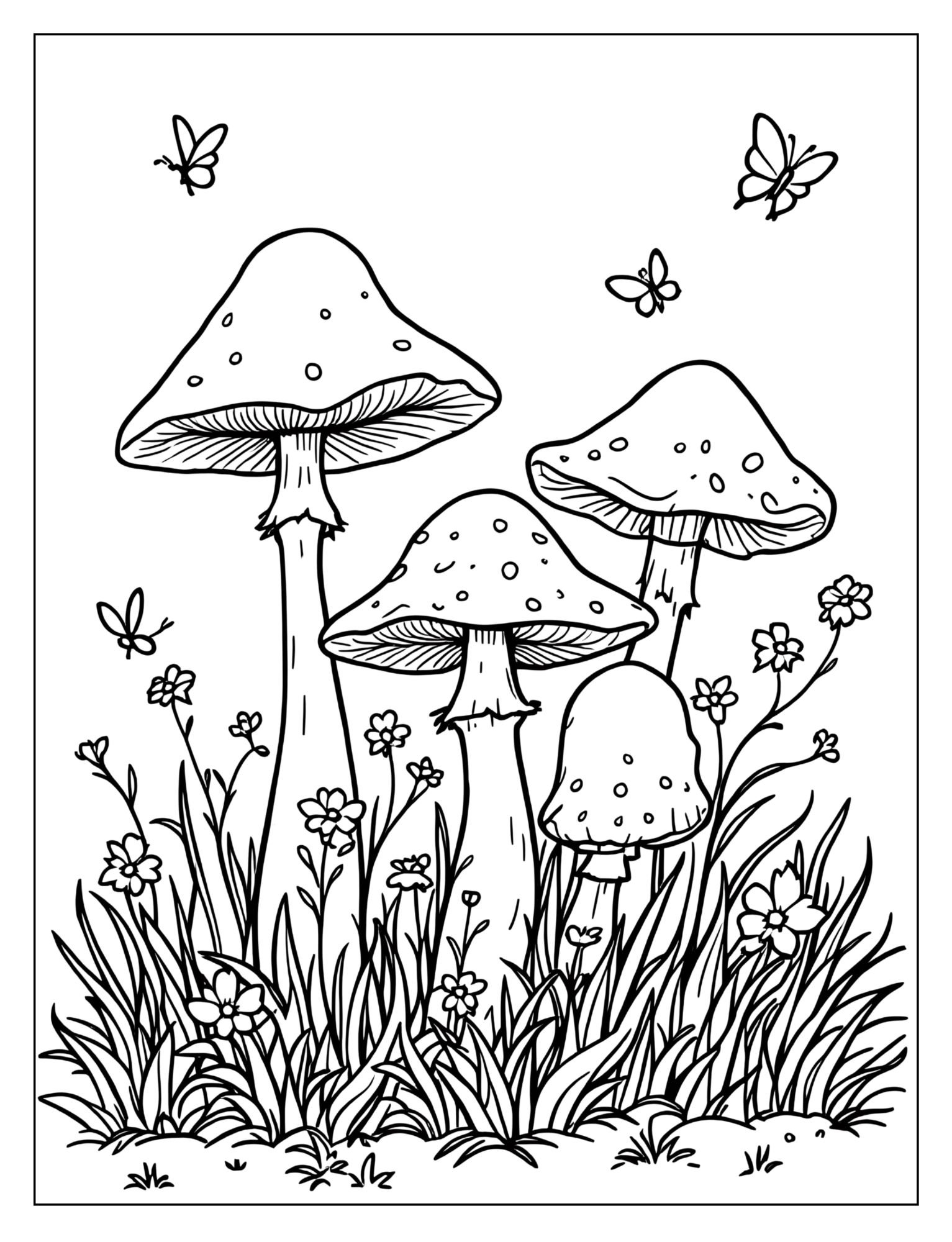 15 Free Mushroom Coloring Pages (PDF Printables) - Freentable