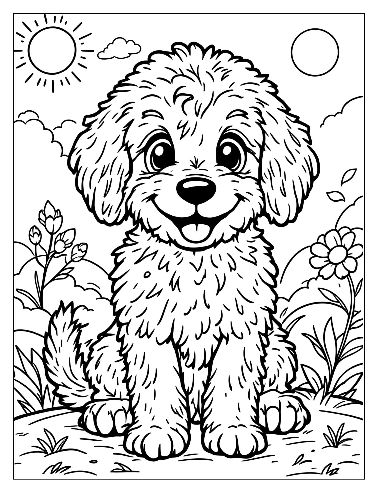 15 Free Goldendoodle Coloring Pages (PDF Printables) - Freentable