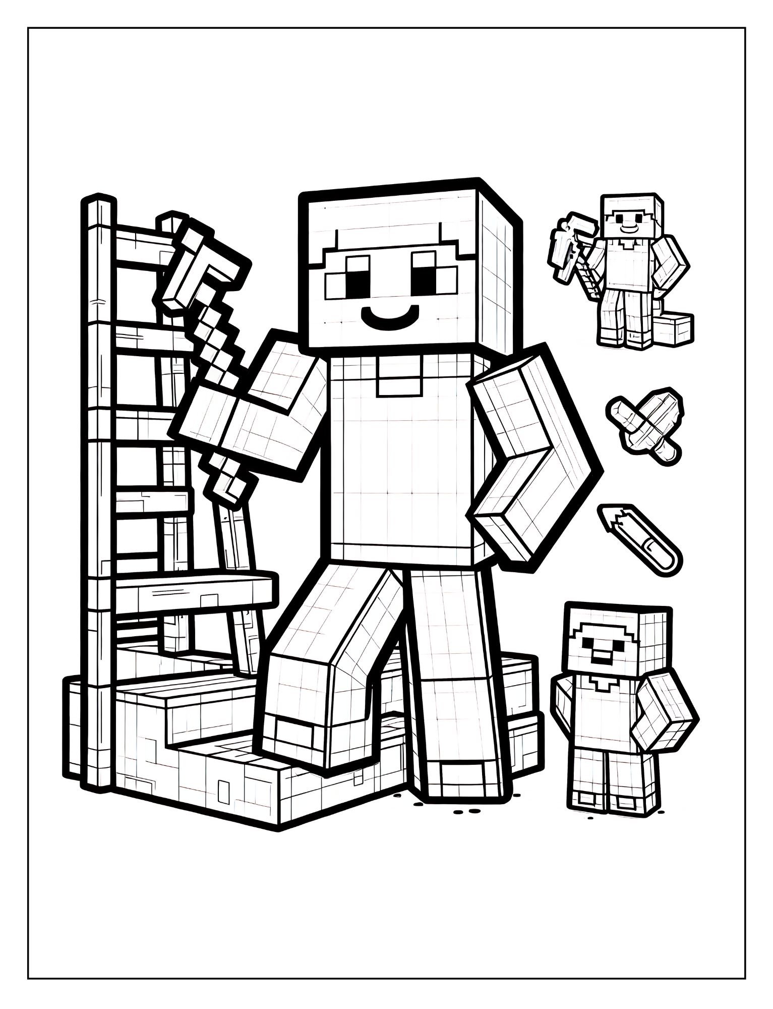 15 Minecraft Coloring Pages – 15 Free Designs for Crafting Fun ...