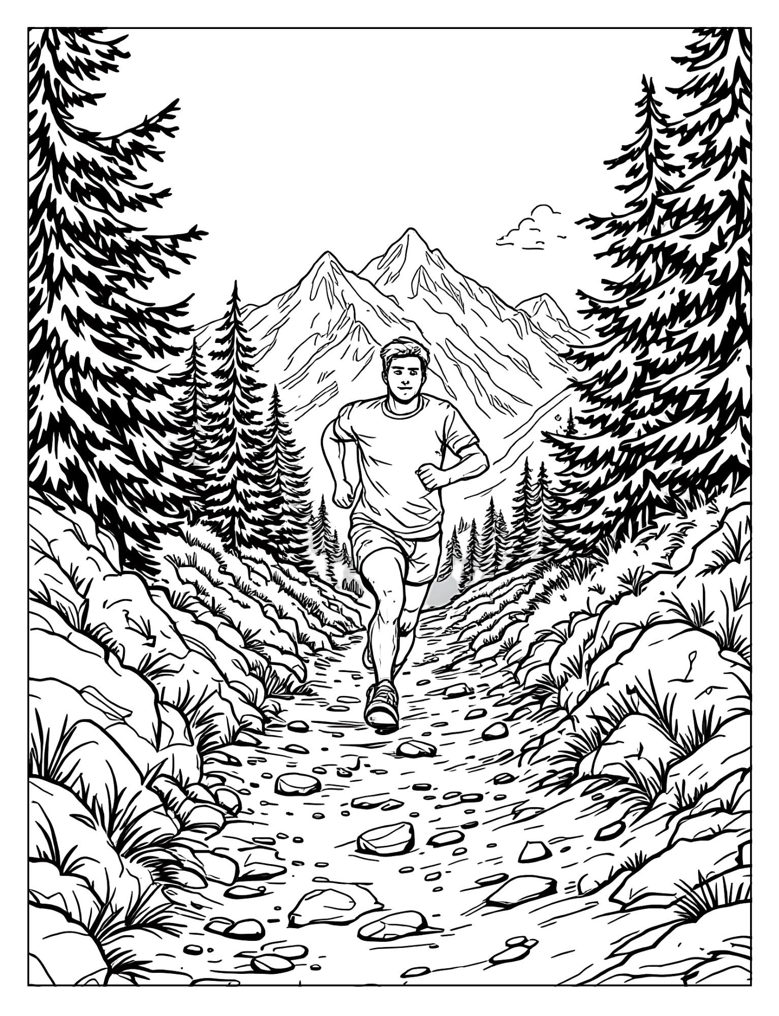 15 Free Running Coloring Pages (PDF Printables) - Freentable