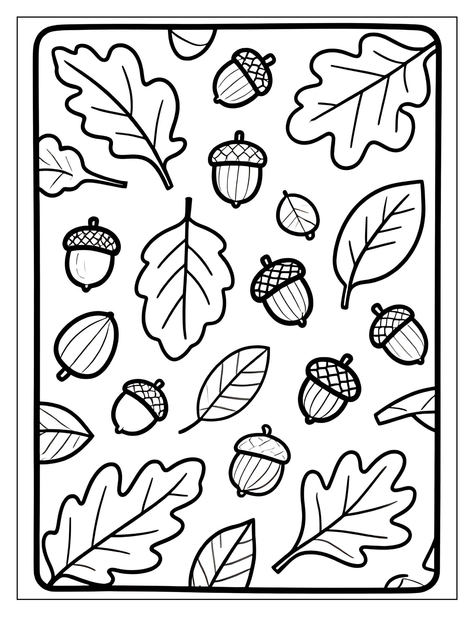 15 Free Autumn Coloring Pages (PDF Printables) - Freentable