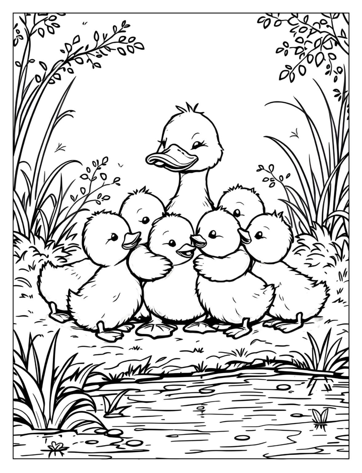 15 Free Five Little Ducks Coloring Pages (PDF Printables) - Freentable