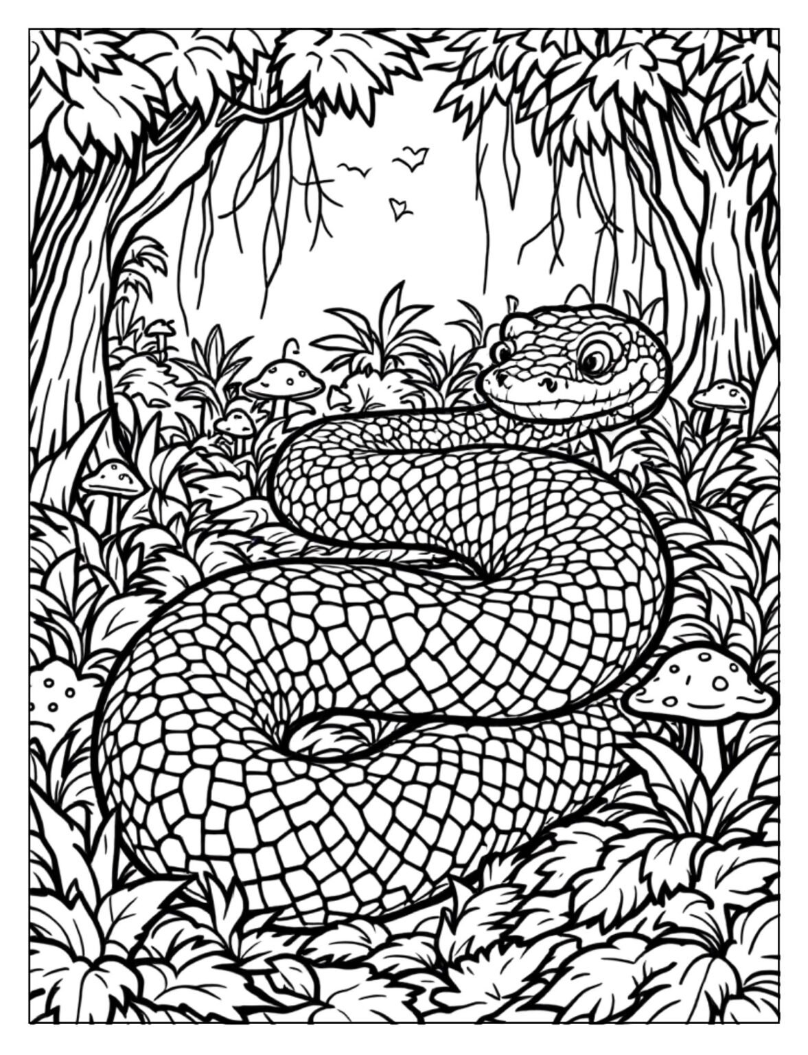 100 Free Printables Snake Coloring Pages - Freentable
