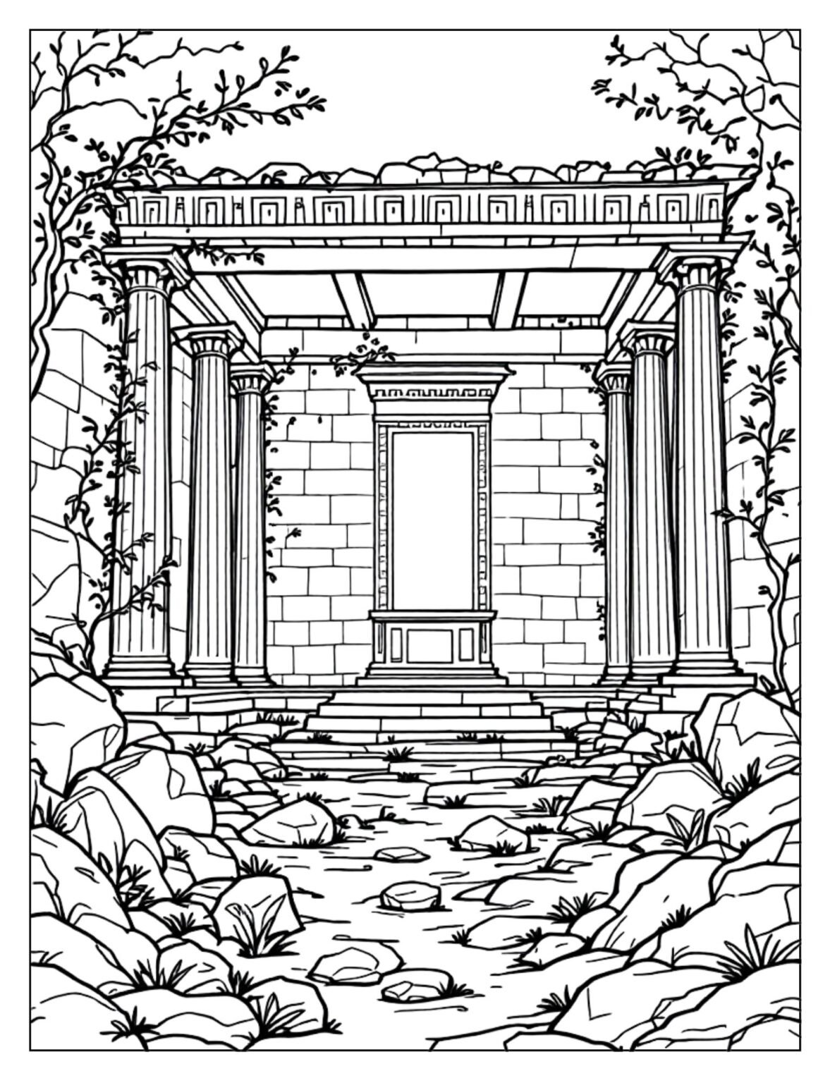 Temple Coloring Pages – 20 Sacred Designs to Inspire Peace and ...