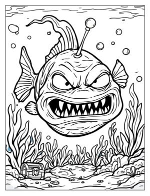 15 Free Angler Fish Coloring Pages (PDF Printables) - Freentable