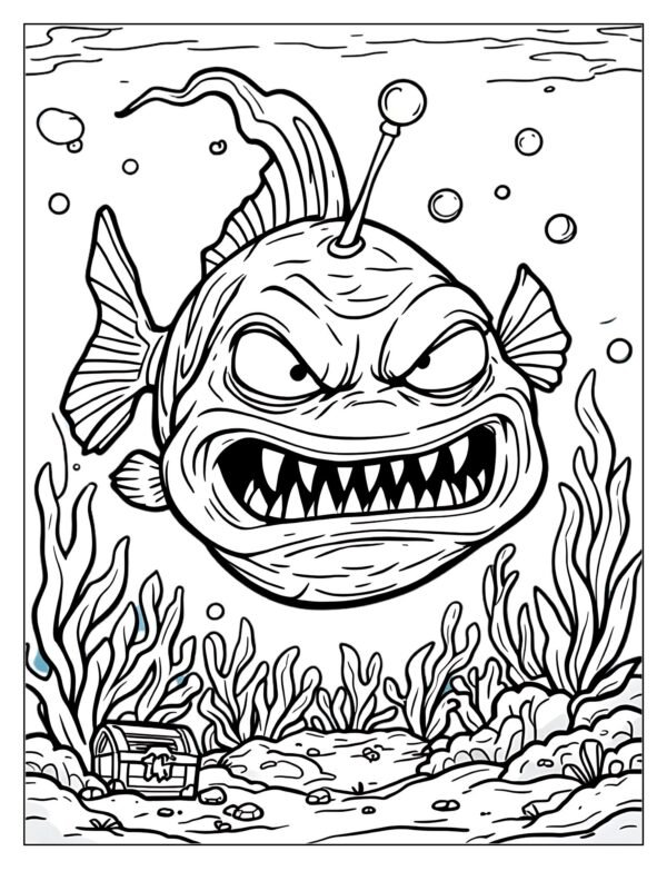 15 Free Angler Fish Coloring Pages (PDF Printables) - Freentable