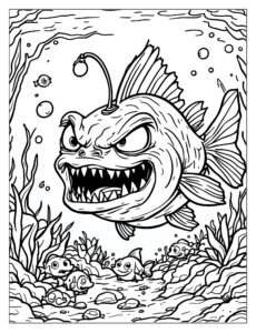 15 Free Angler Fish Coloring Pages (PDF Printables) - Freentable