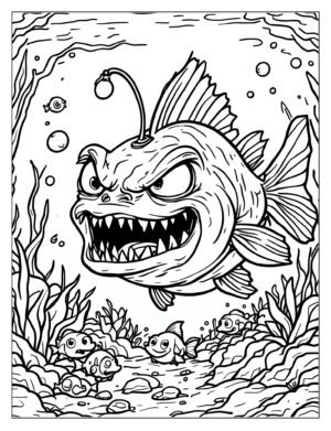 15 Free Angler Fish Coloring Pages (PDF Printables) - Freentable