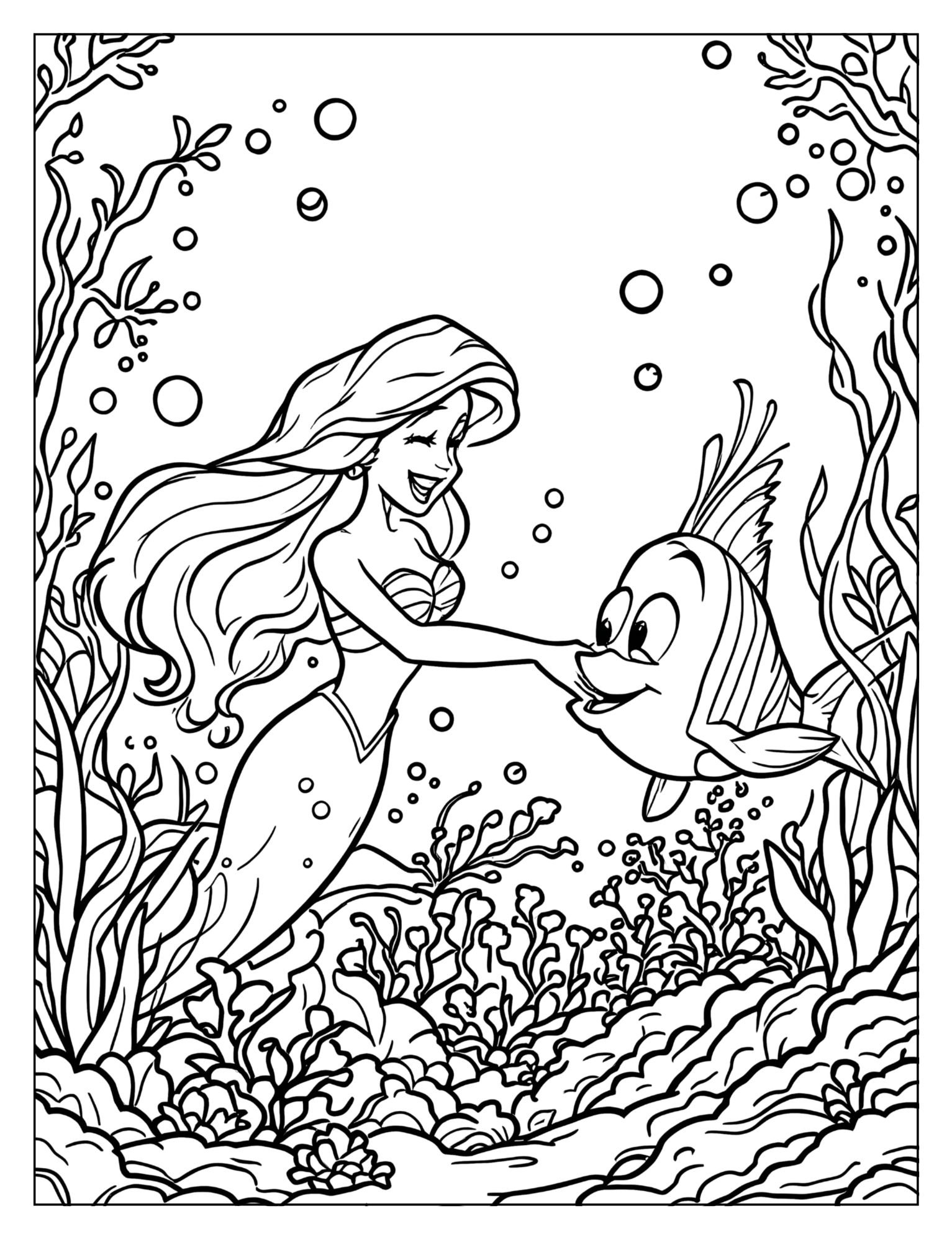 Free Printable Little Mermaid Ariel Coloring Pages – 18 Magical Designs ...