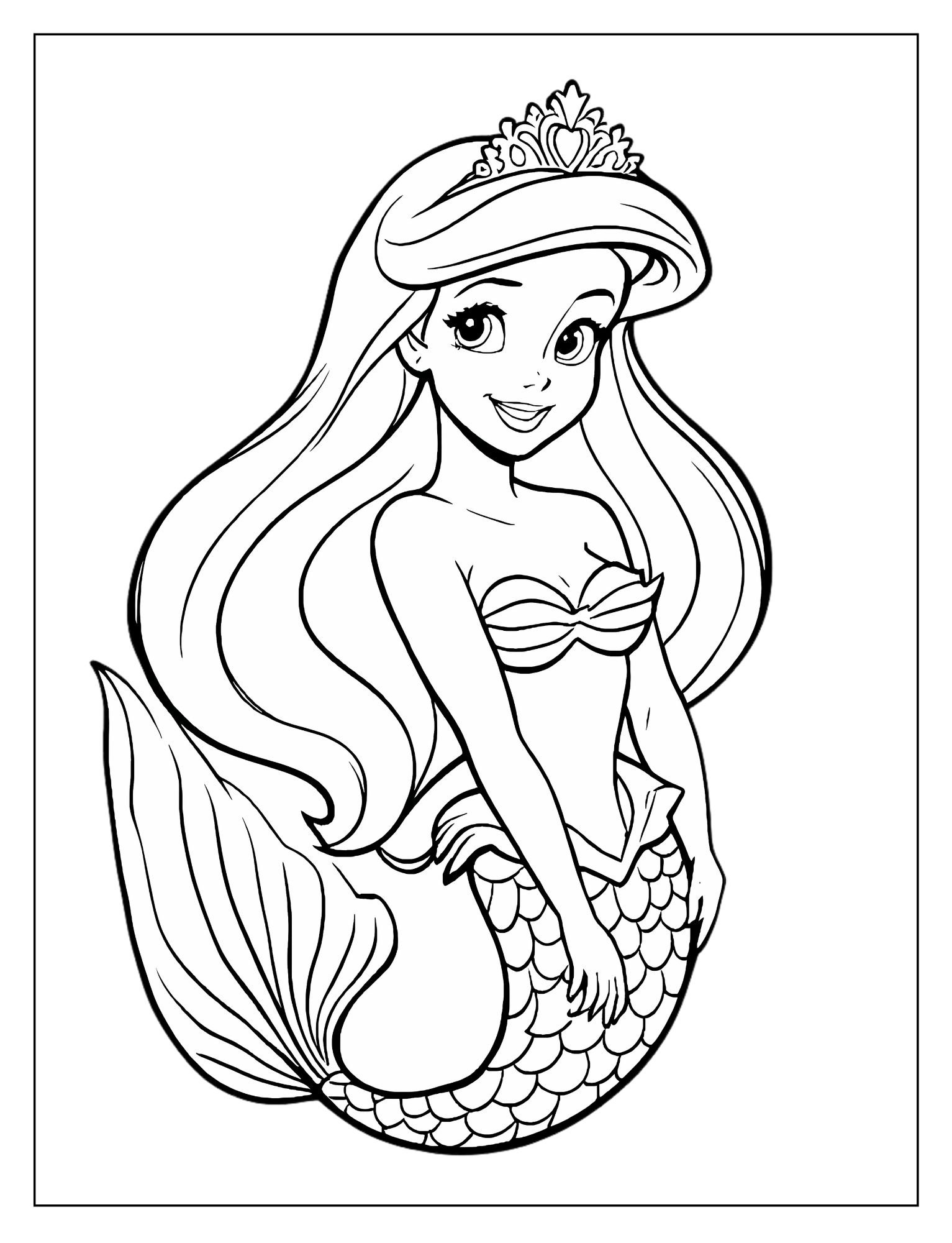 Free Printable Little Mermaid Ariel Coloring Pages – 18 Magical Designs ...