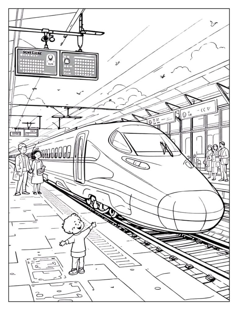 15 Free Bullet Train Coloring Pages (PDF Printables) - Freentable