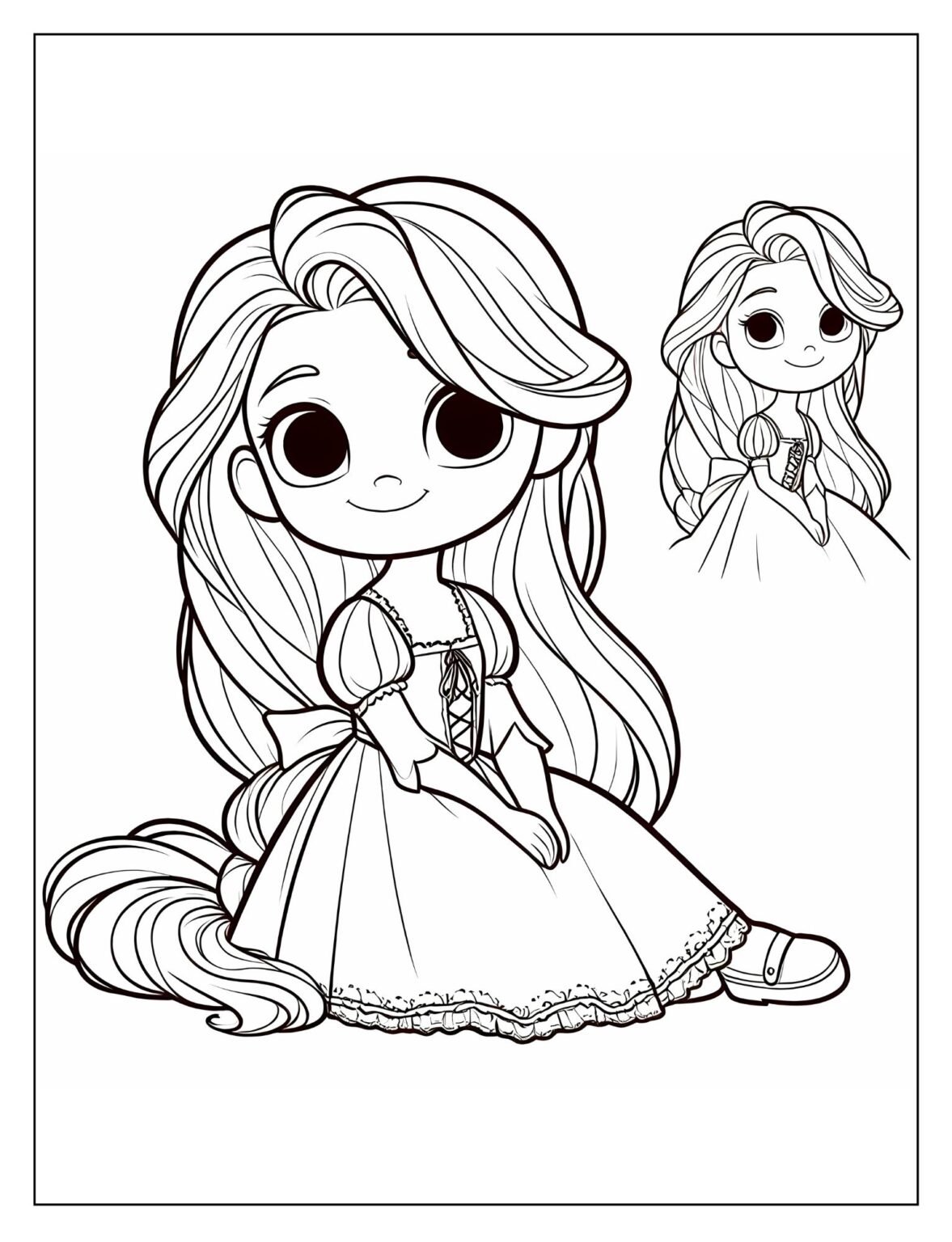 Free Printable Rapunzel Coloring Pages – 16 Free Printables Full of ...