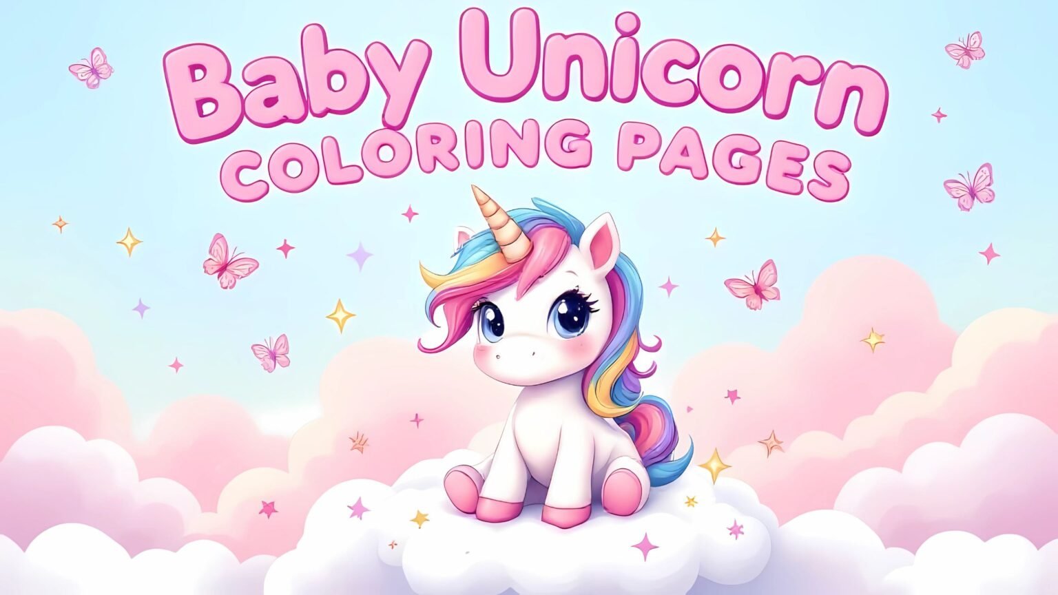 Free Printable Baby Unicorn Coloring Pages – 16 Free Printables Full of ...