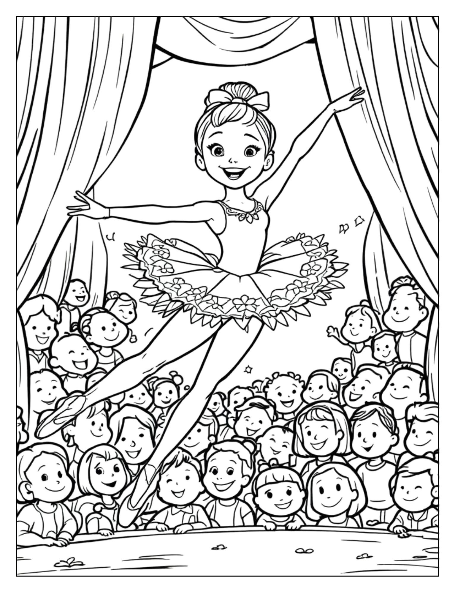 Free Printable Ballerina Coloring Pages – 15 Graceful Designs for Dance ...