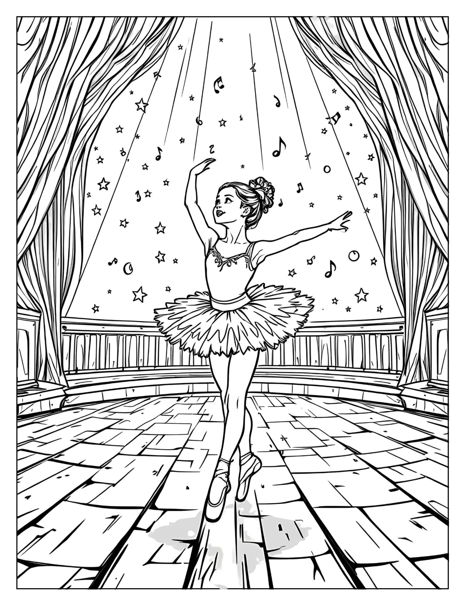 Free Printable Ballerina Coloring Pages – 15 Graceful Designs for Dance ...