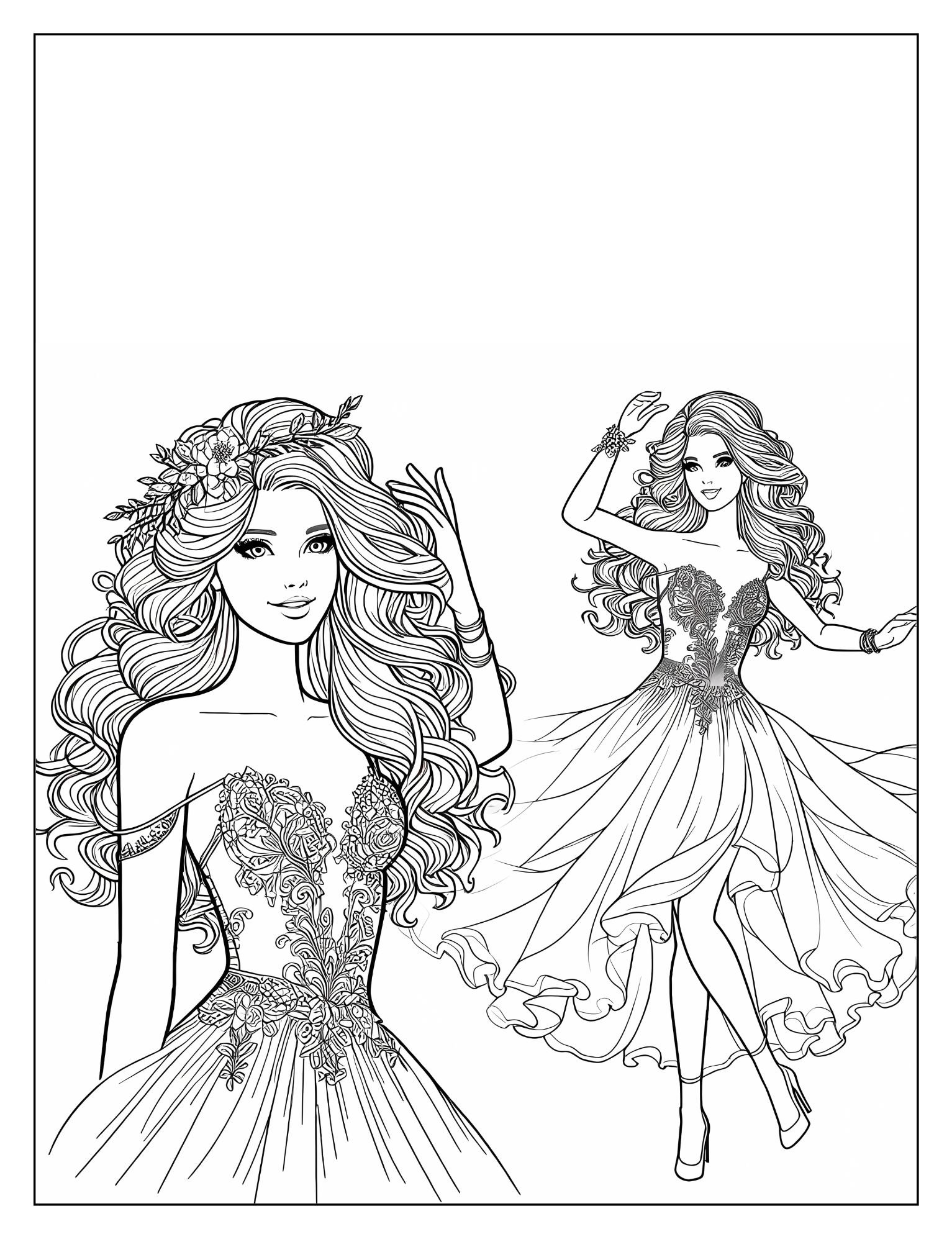 Barbie Coloring Pages: 15 Fun Pages to Download and Print for Free ...