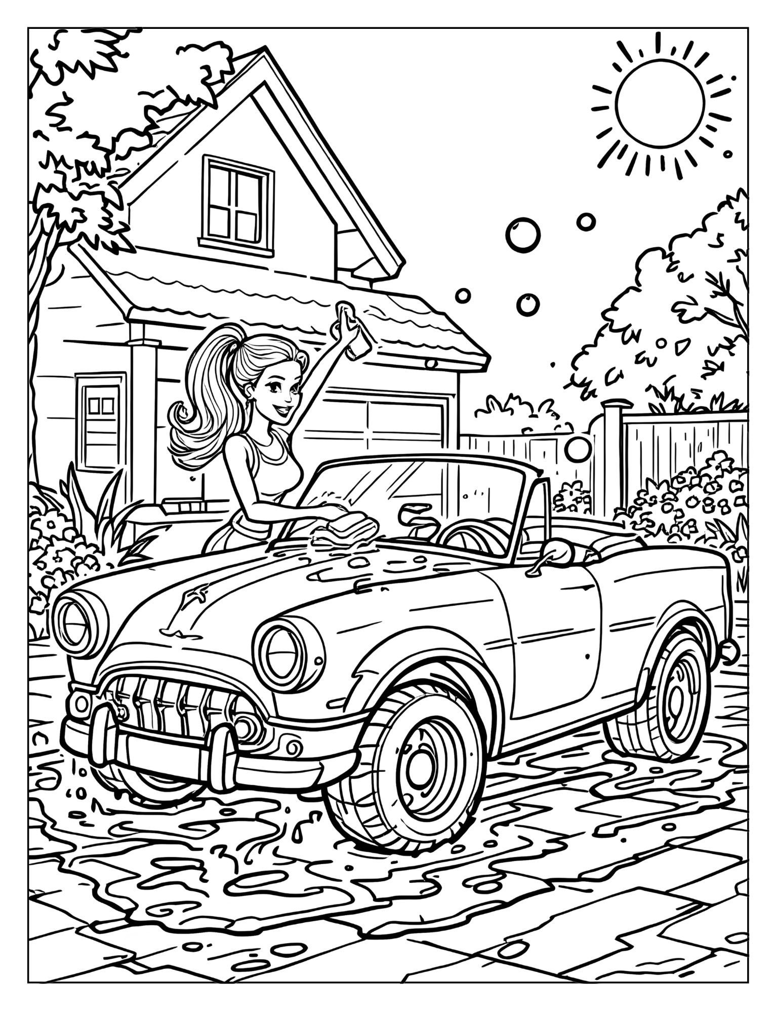 15 Barbie Car Coloring Page (Free PDF Printables) - Freentable
