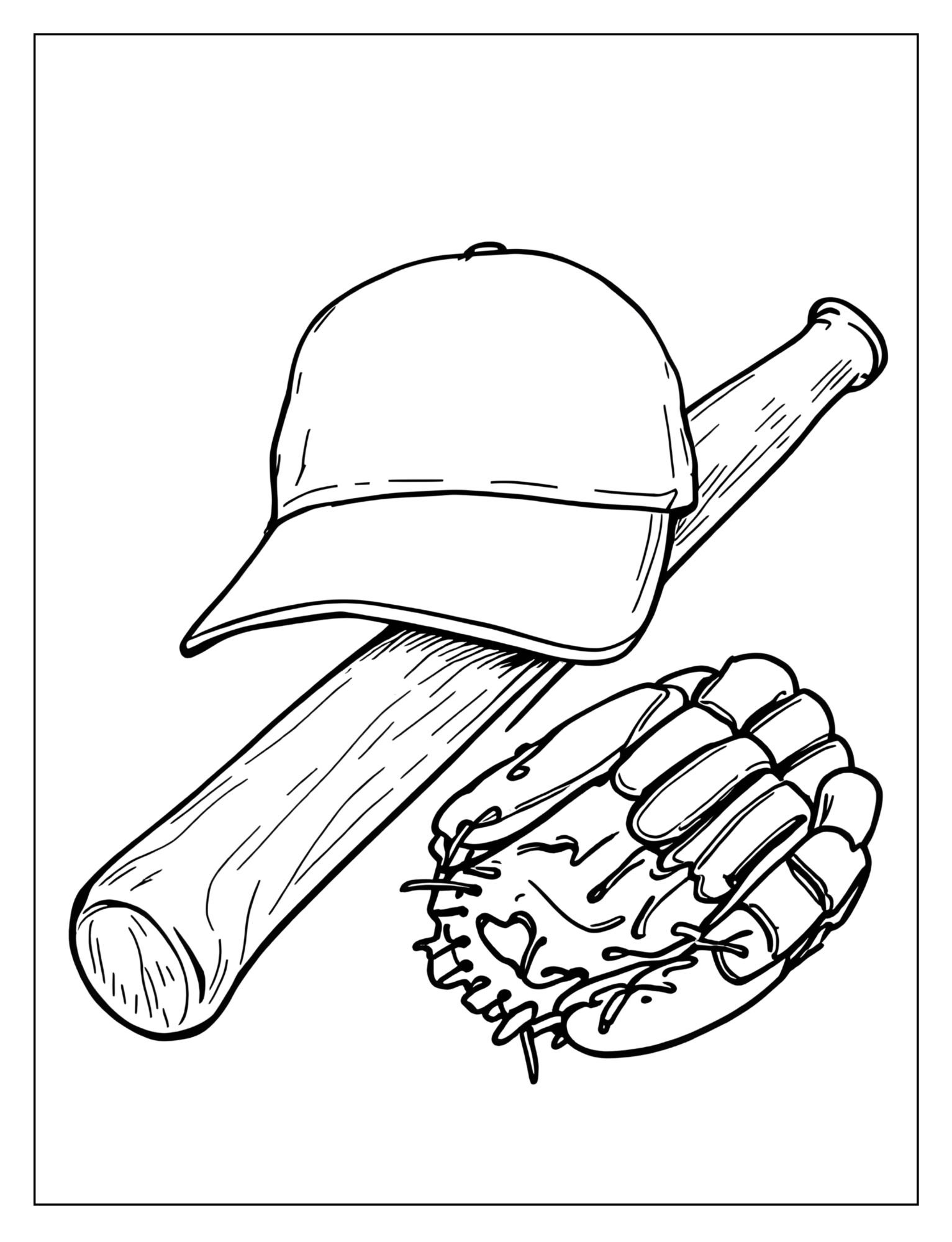15 Free Baseball Cap Coloring Pages (PDF Printables) - Freentable