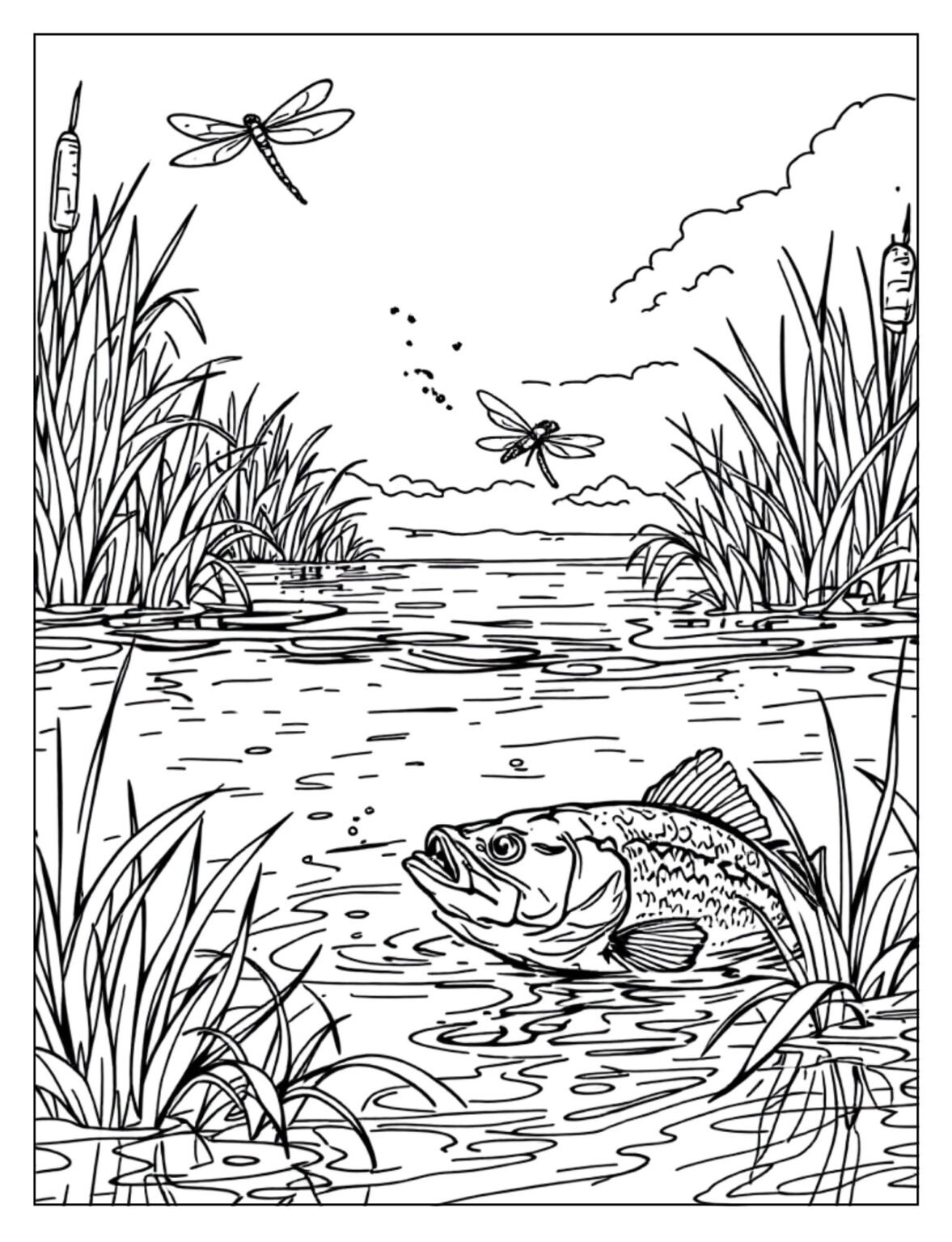 15 Free Bass Fish Coloring Pages (PDF Printables) - Freentable