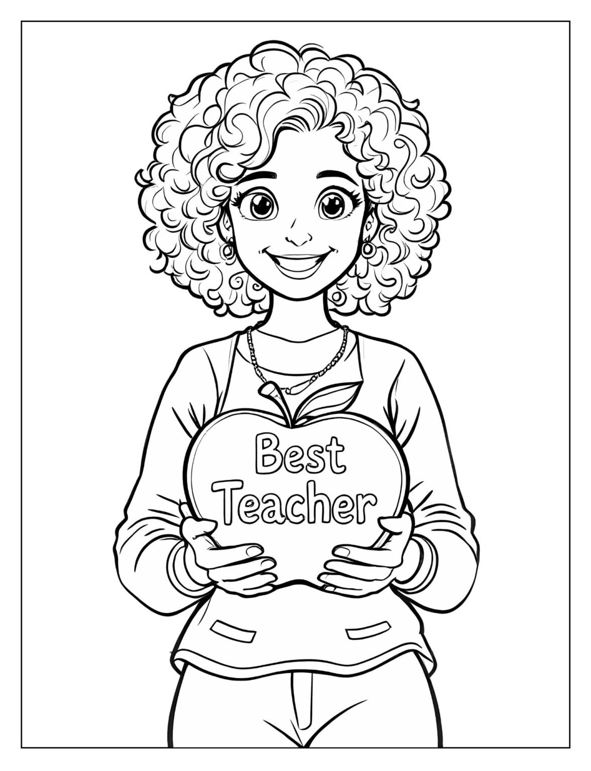 15 Best Teacher Coloring Pages (Free PDF Printable) - Freentable