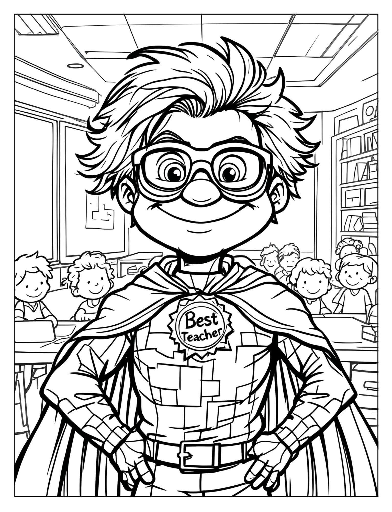 15 Best Teacher Coloring Pages (Free PDF Printable) - Freentable