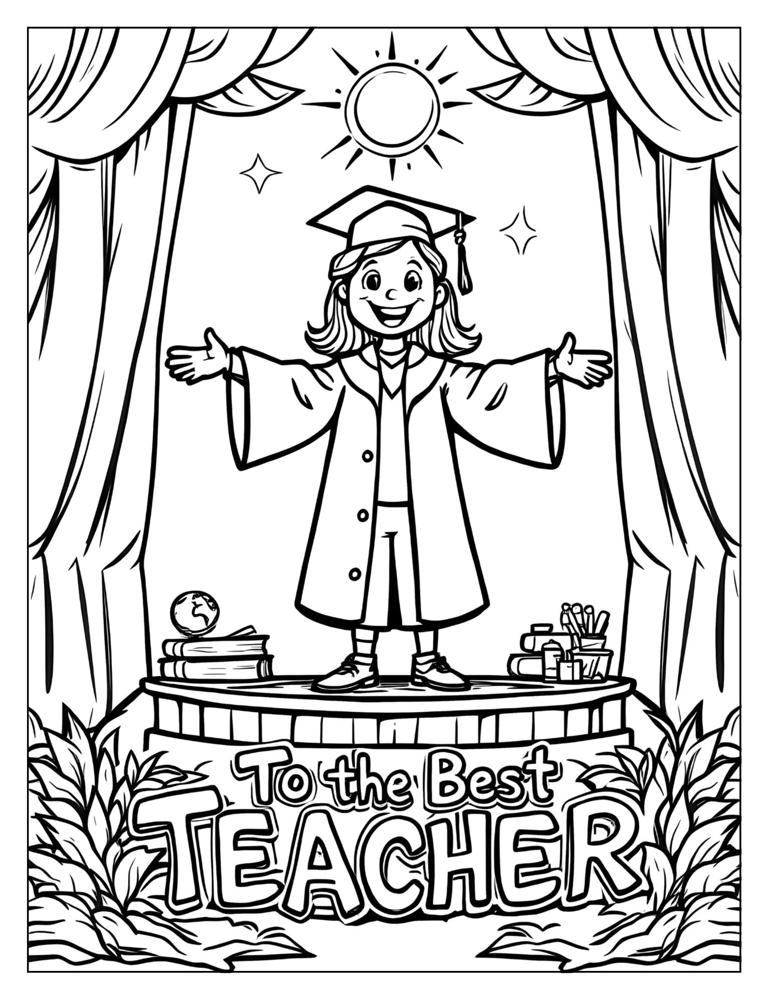 15 Best Teacher Coloring Pages (Free PDF Printable) - Freentable