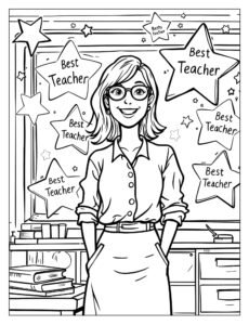15 Best Teacher Coloring Pages (Free PDF Printable) - Freentable
