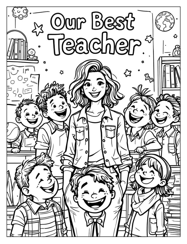 15 Best Teacher Coloring Pages (Free PDF Printable) - Freentable