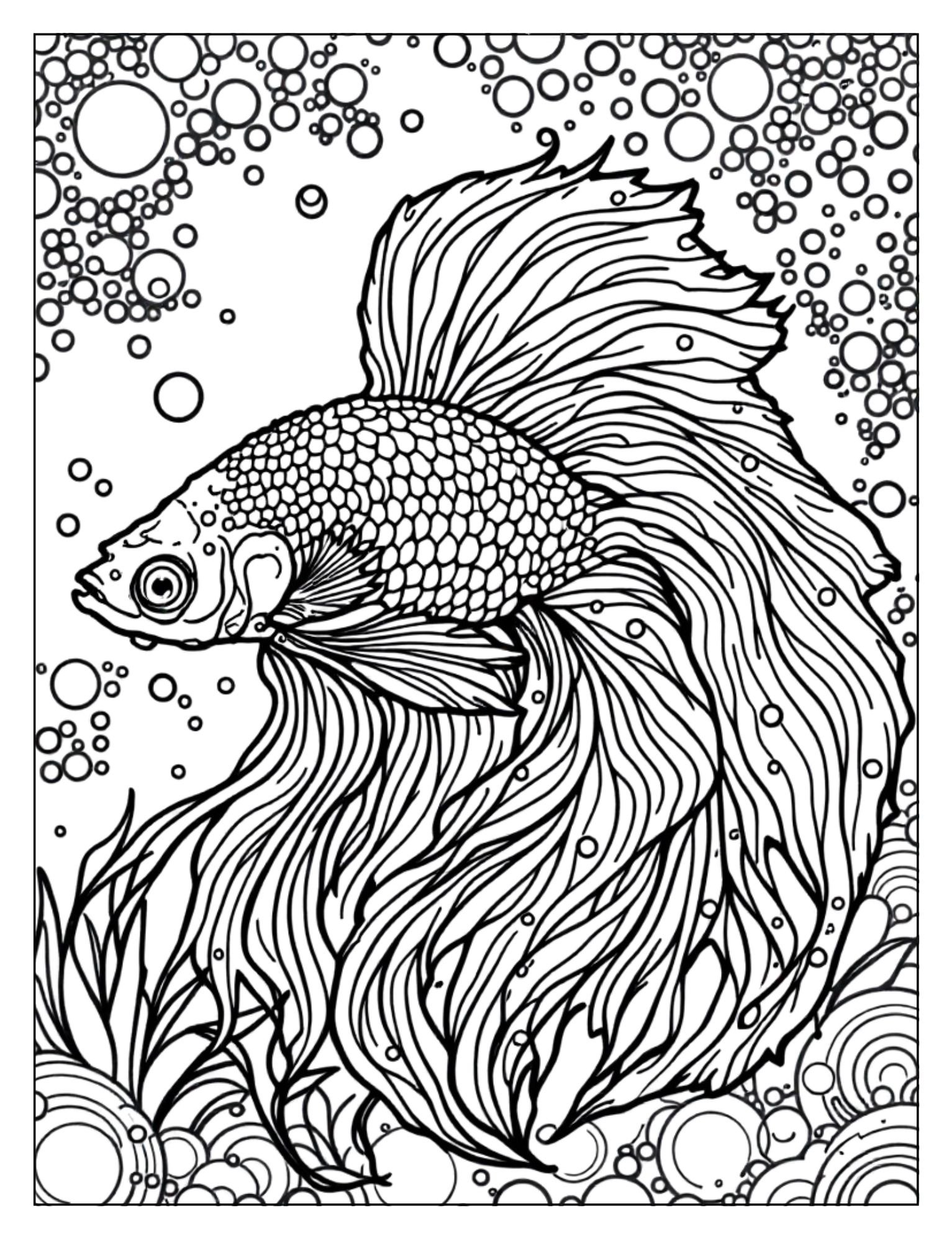 15 Free Betta Fish Coloring Pages (PDF Printables) - Freentable