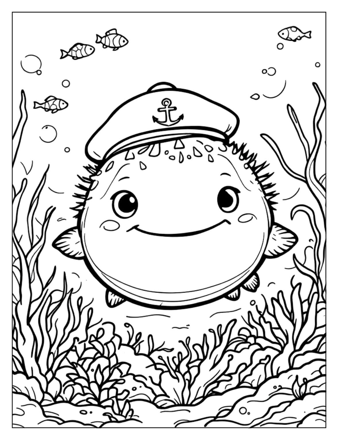 Free Printable Puffer Fish Coloring Pages – 15 Adorable & Spiky Designs ...