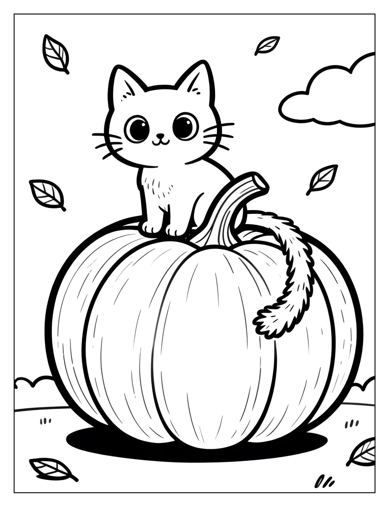 15 Free Cute Halloween Coloring Pages (PDF Printables) - Freentable