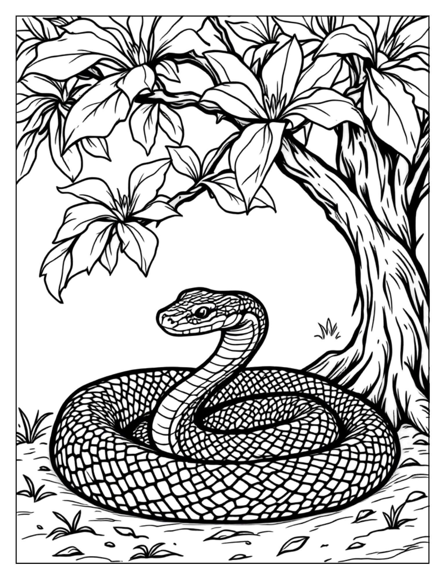 100 Free Printables Snake Coloring Pages - Freentable