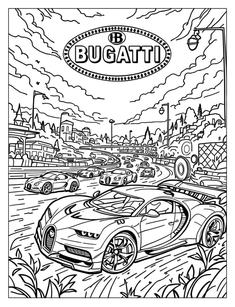 15 Bugatti Coloring Pages (Free PDF Printables) - Freentable