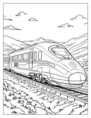 15 Free Bullet Train Coloring Pages (PDF Printables) - Freentable