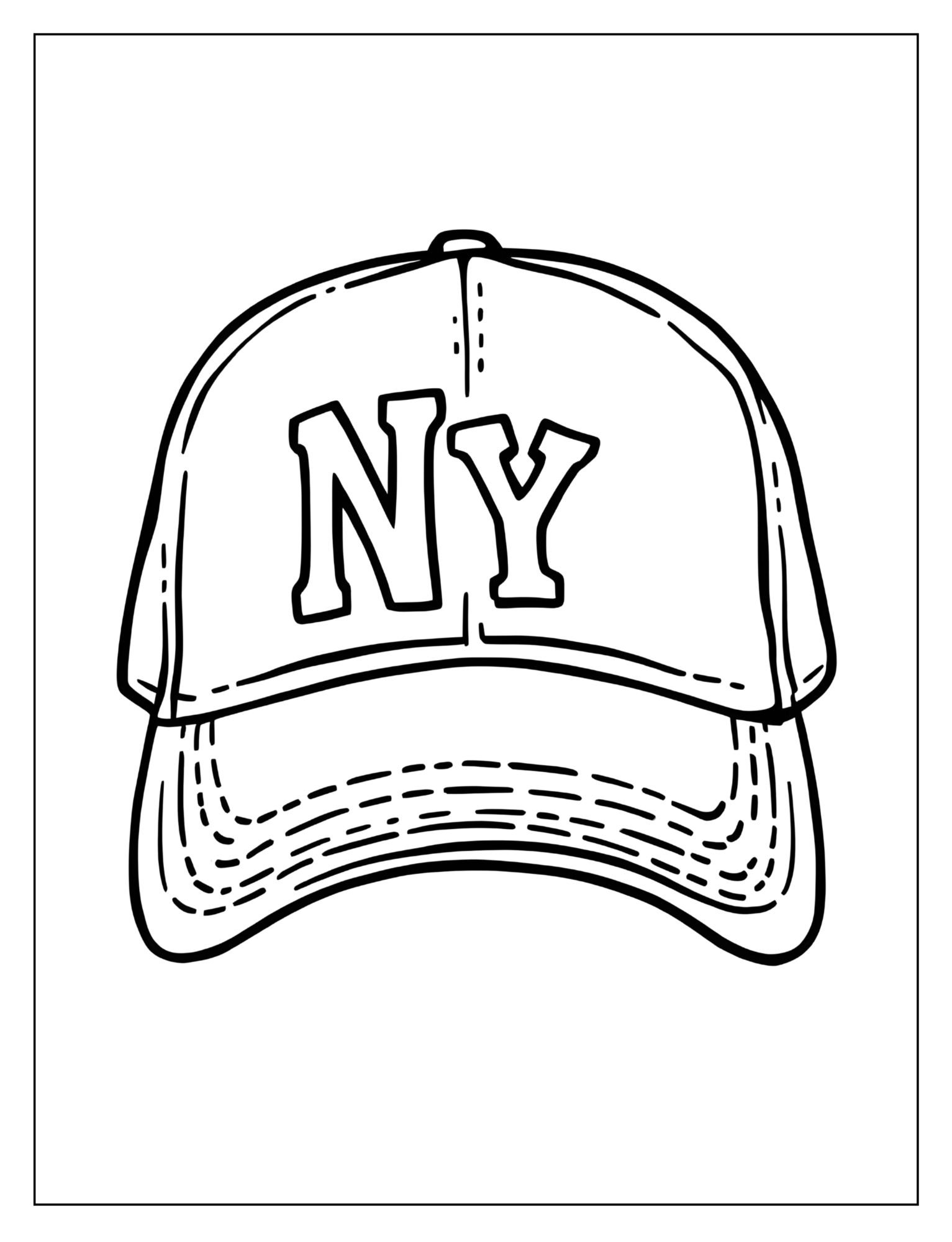 15 Free Baseball Cap Coloring Pages (PDF Printables) - Freentable