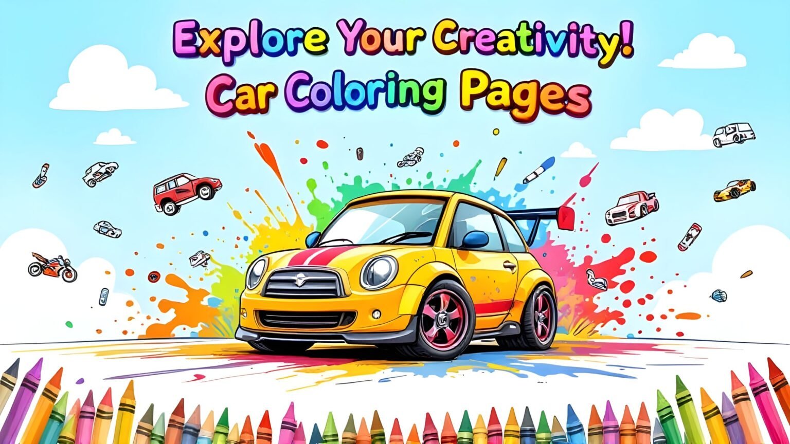 20 Free Car Coloring Pages (PDF Printables) - Freentable