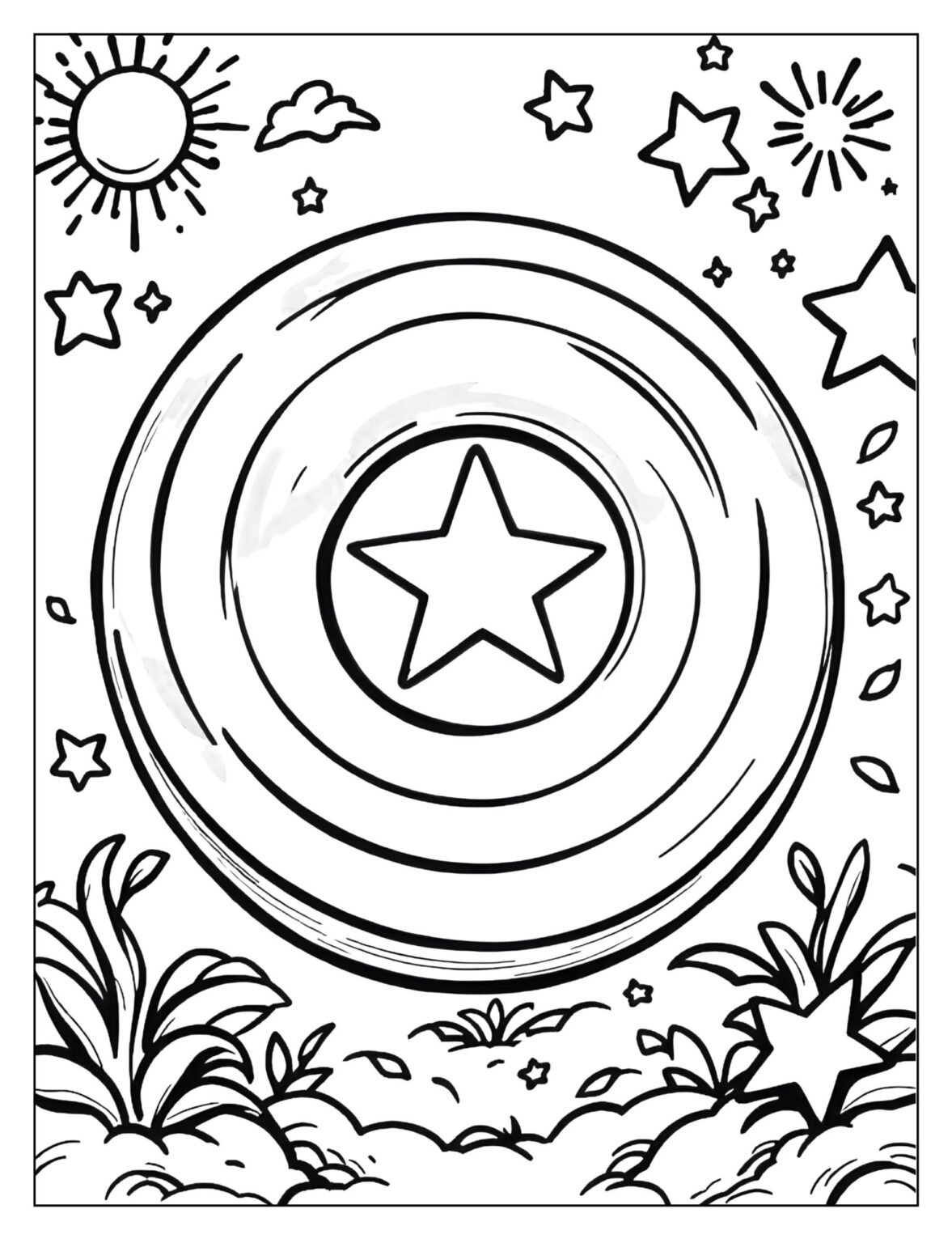 15 Free Captain America Shield Coloring Pages (PDF Printables) - Freentable