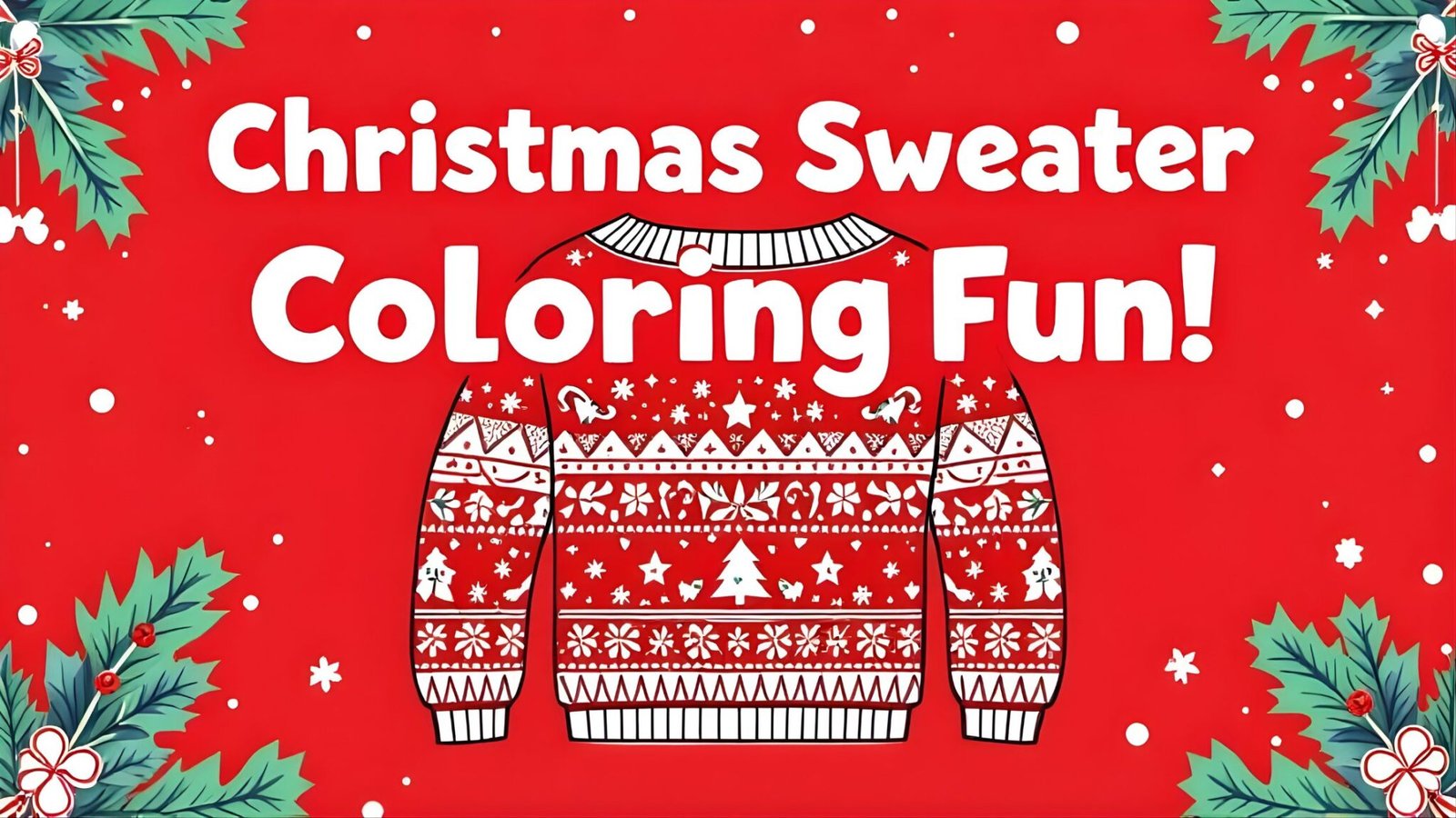 15 Free Christmas Sweater Coloring Pages (PDF Printables) - Freentable