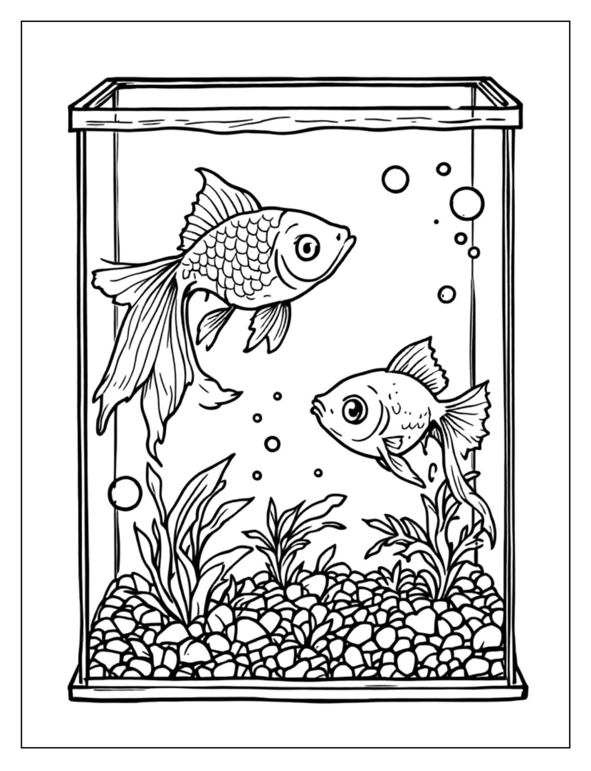 15 Free Fish Aquarium Coloring Pages (PDF Printables) - Freentable