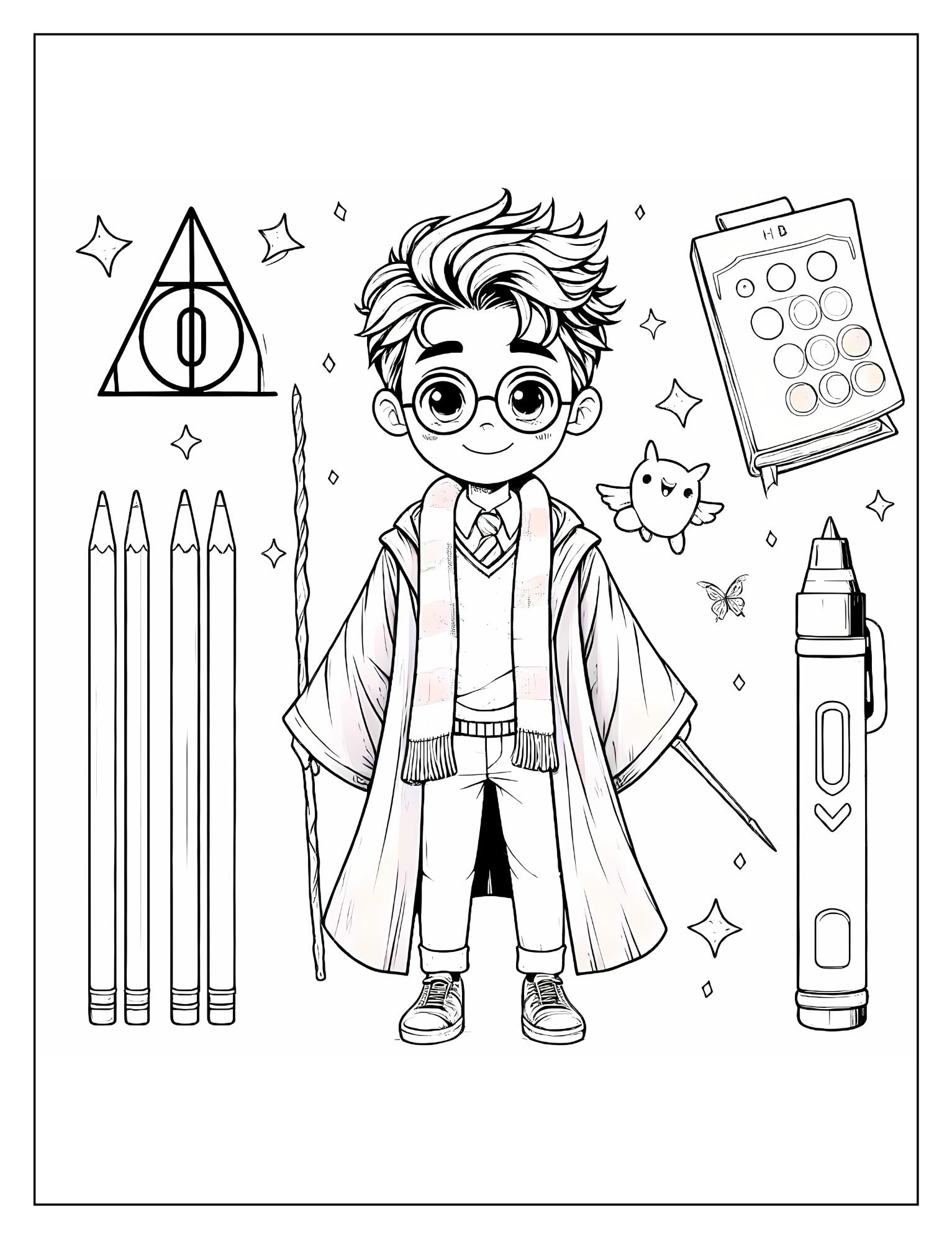 Harry Potter Coloring Pages – 14 Free Printables for Wizards and ...