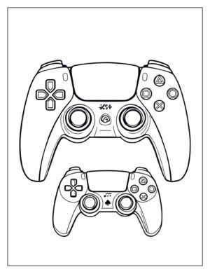 15 Free PS5 Controller Coloring Pages (PDF Printables) - Freentable