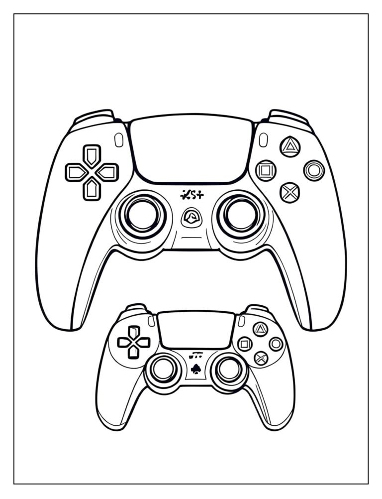 15 Free PS5 Controller Coloring Pages (PDF Printables) - Freentable
