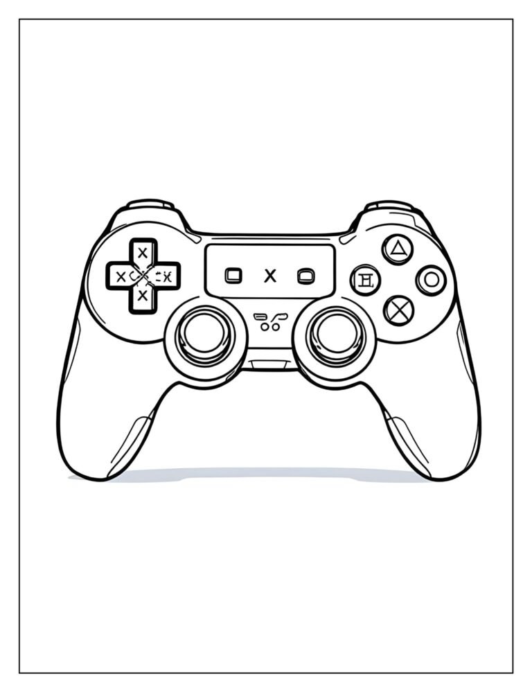 15 Free PS5 Controller Coloring Pages (PDF Printables) - Freentable