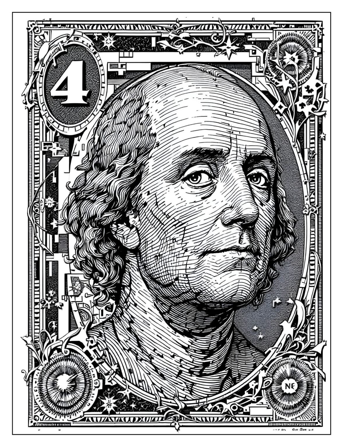 15 Free Dollar Bill Coloring Pages (PDF Printables) - Freentable
