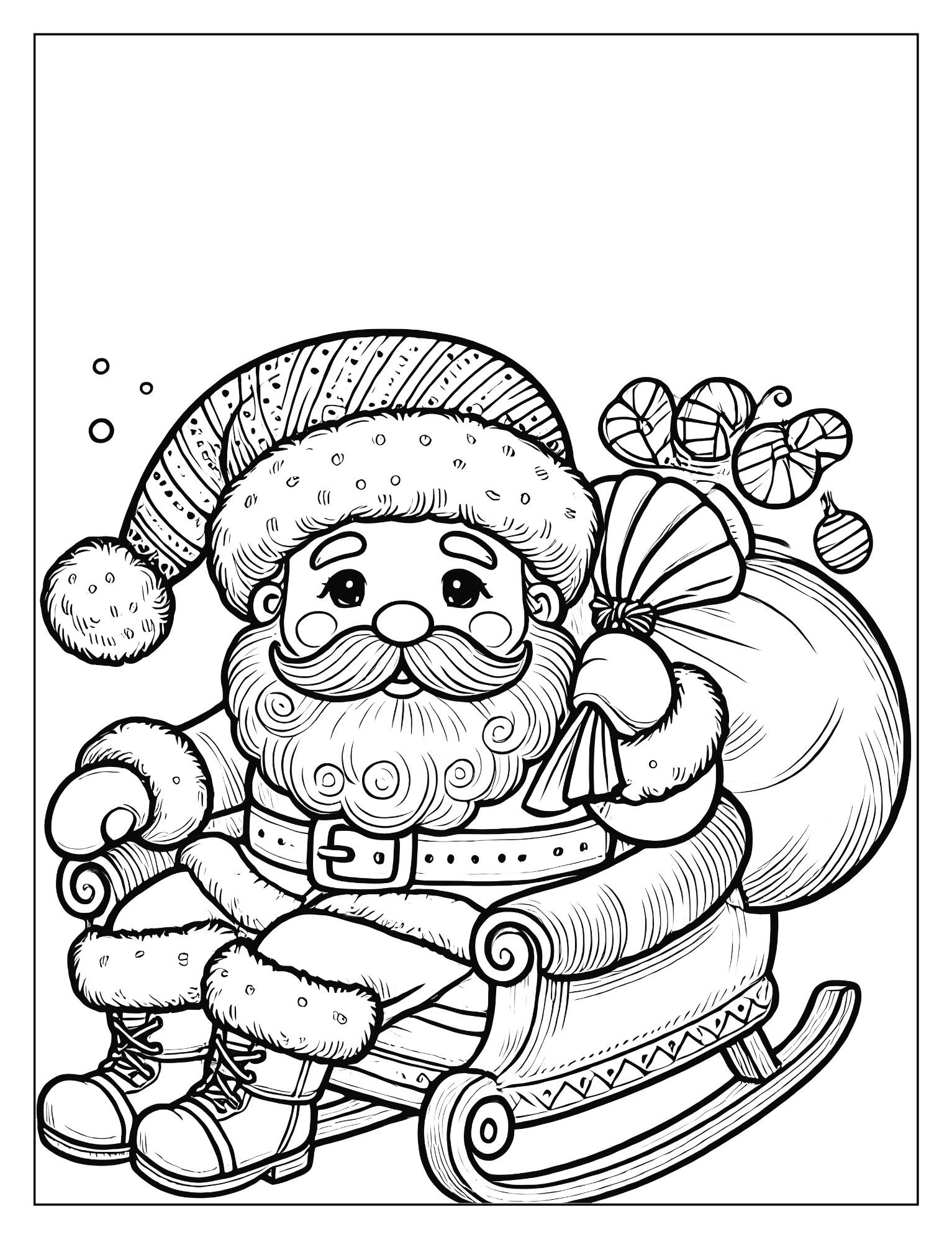 Santa Claus Coloring Pages – 47 Free Designs for Festive Fun! - Freentable